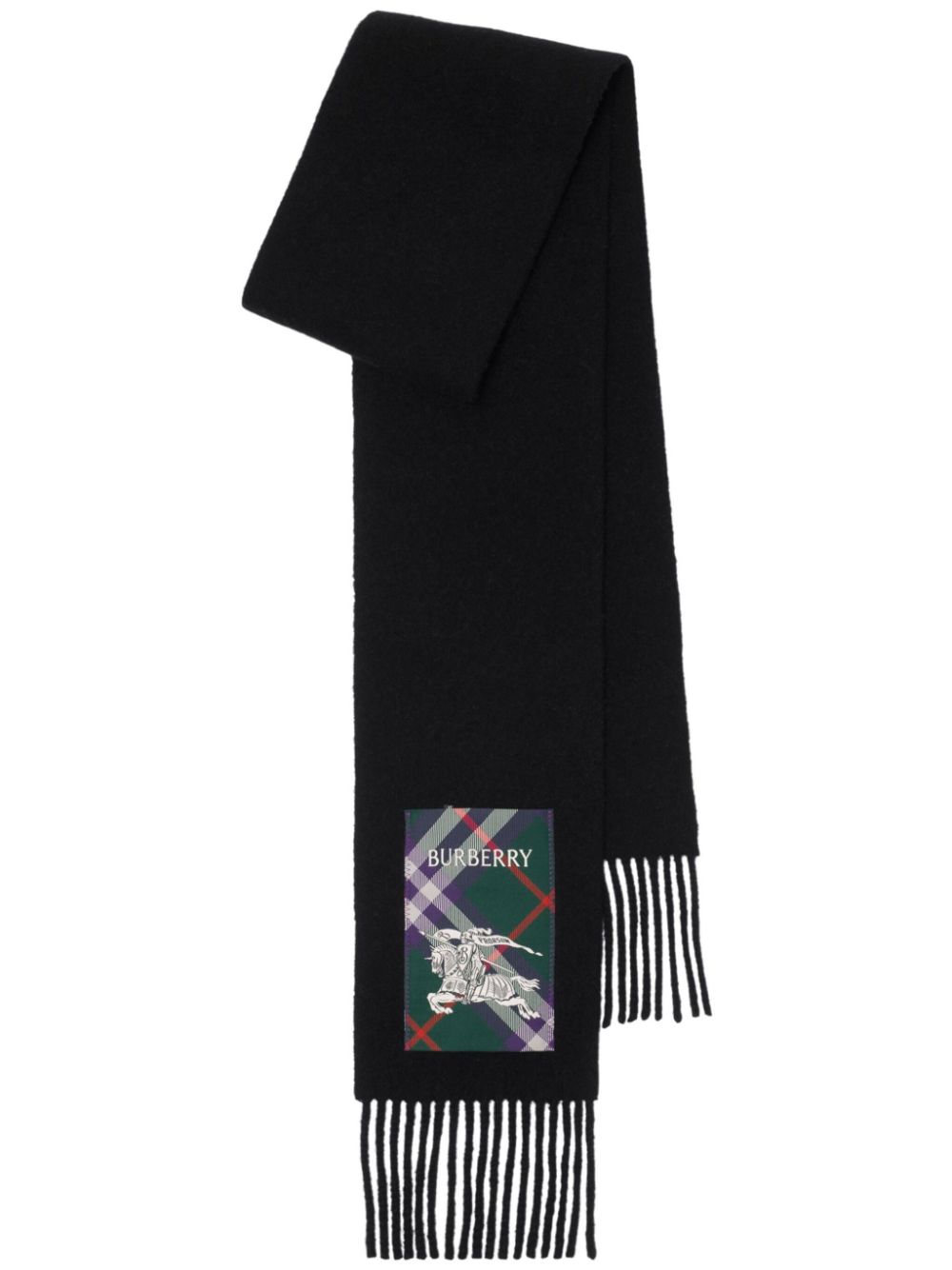 BURBERRY check label cashmere scarf
