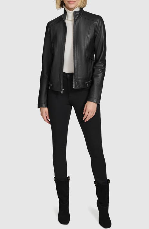 ANDREW MARC Andrew Marc Rowan Leather Racer Jacket