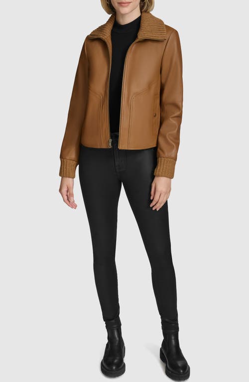 ANDREW MARC Andrew Marc Beatrix Lambskin Leather Bomber Jacket