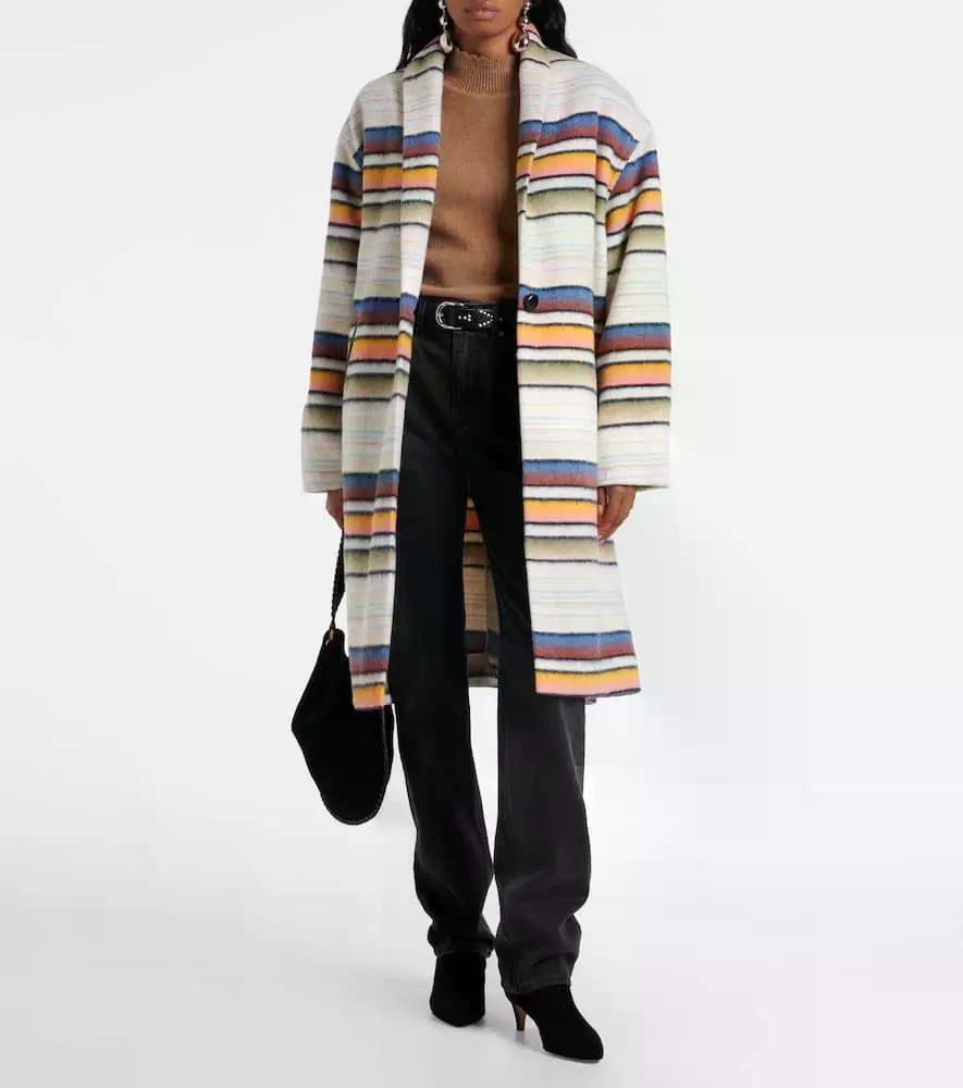 MARANT ETOILE MARANT ÉTOILE Dayvi Striped Coat