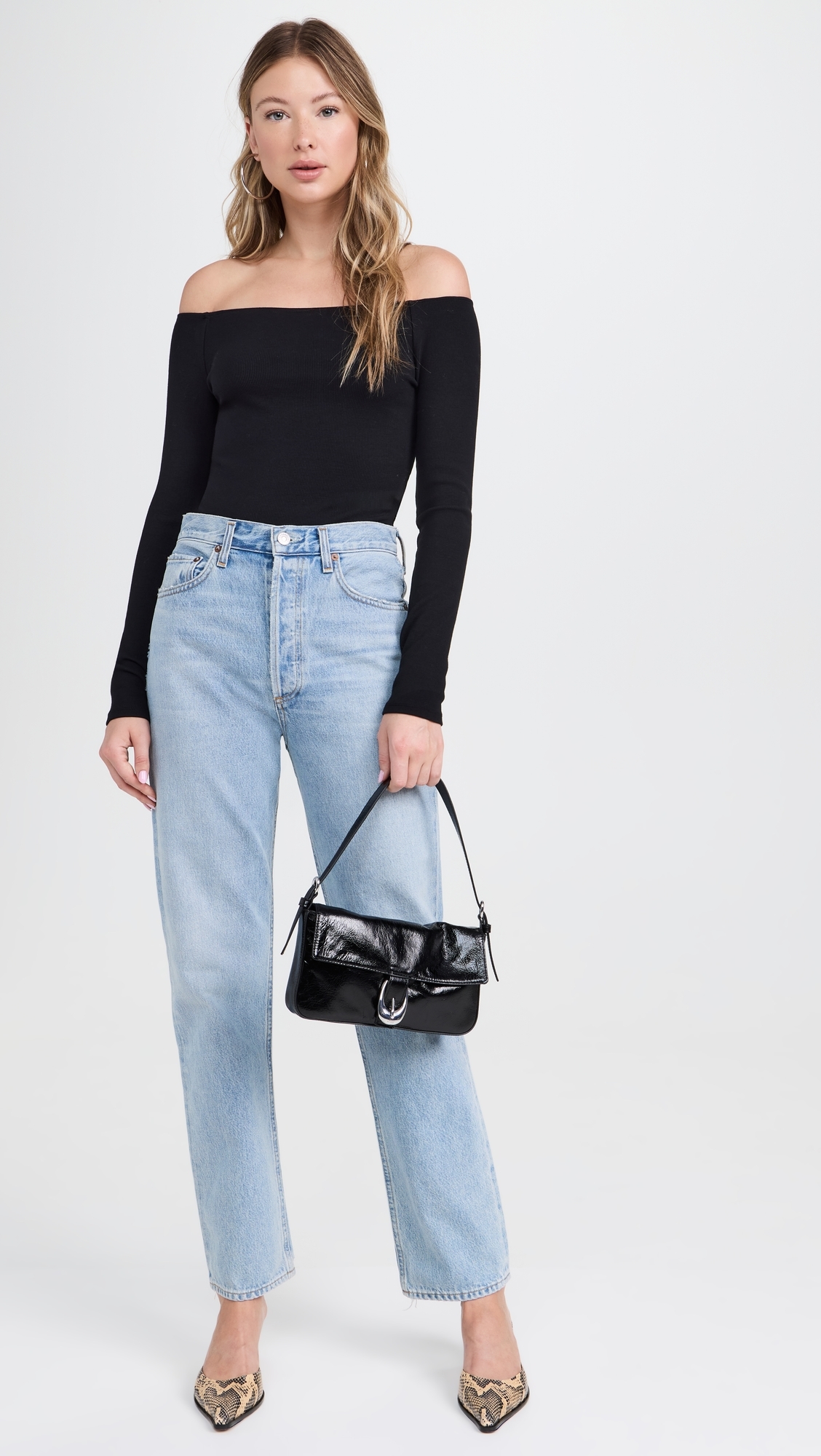 JOE'SJEANS Joe's Jeans Off-Shoulder Ribbed Knit Top