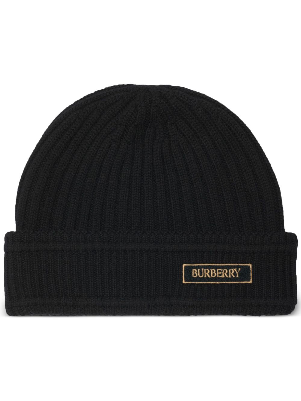 Burberry Logo Patch Beanie - Black | Editorialist display picture 3