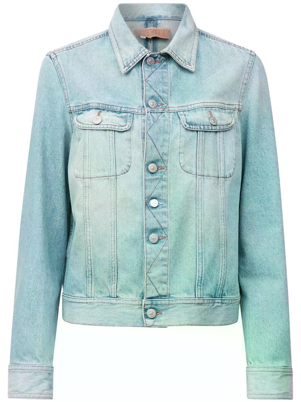 MAISON MARGIELA MM6 Maison Margiela Cut-Out Denim Jacket