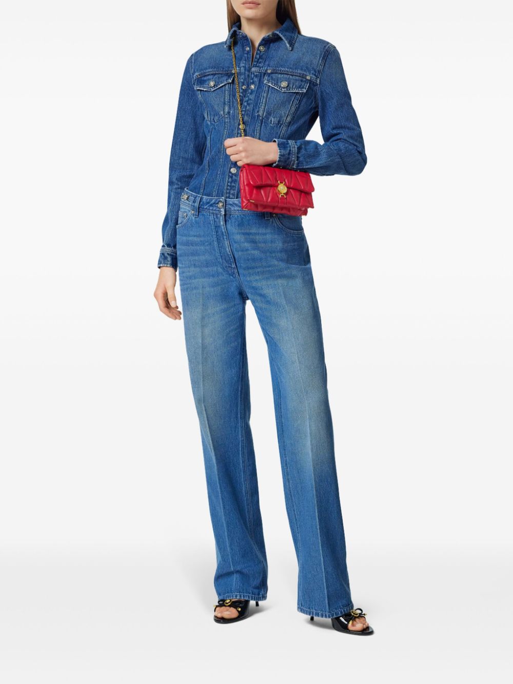 VERSACE Versace Quilted Nappa Mini Bag with Medusa '95 Closure