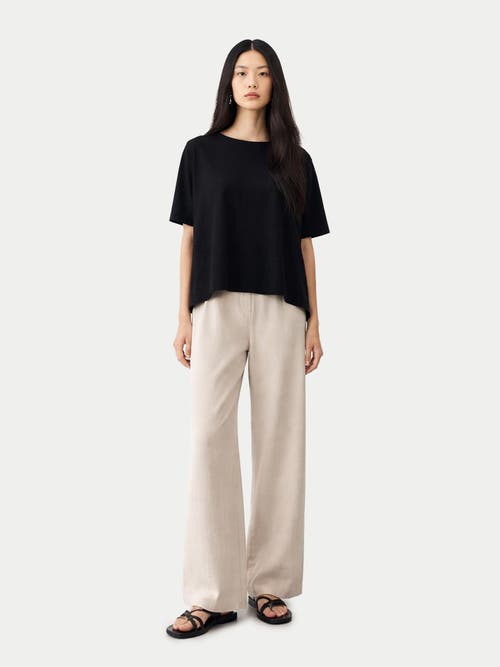 GOBI CASHMERE Box-Cut Cotton Silk Cashmere Blend T-Shirt