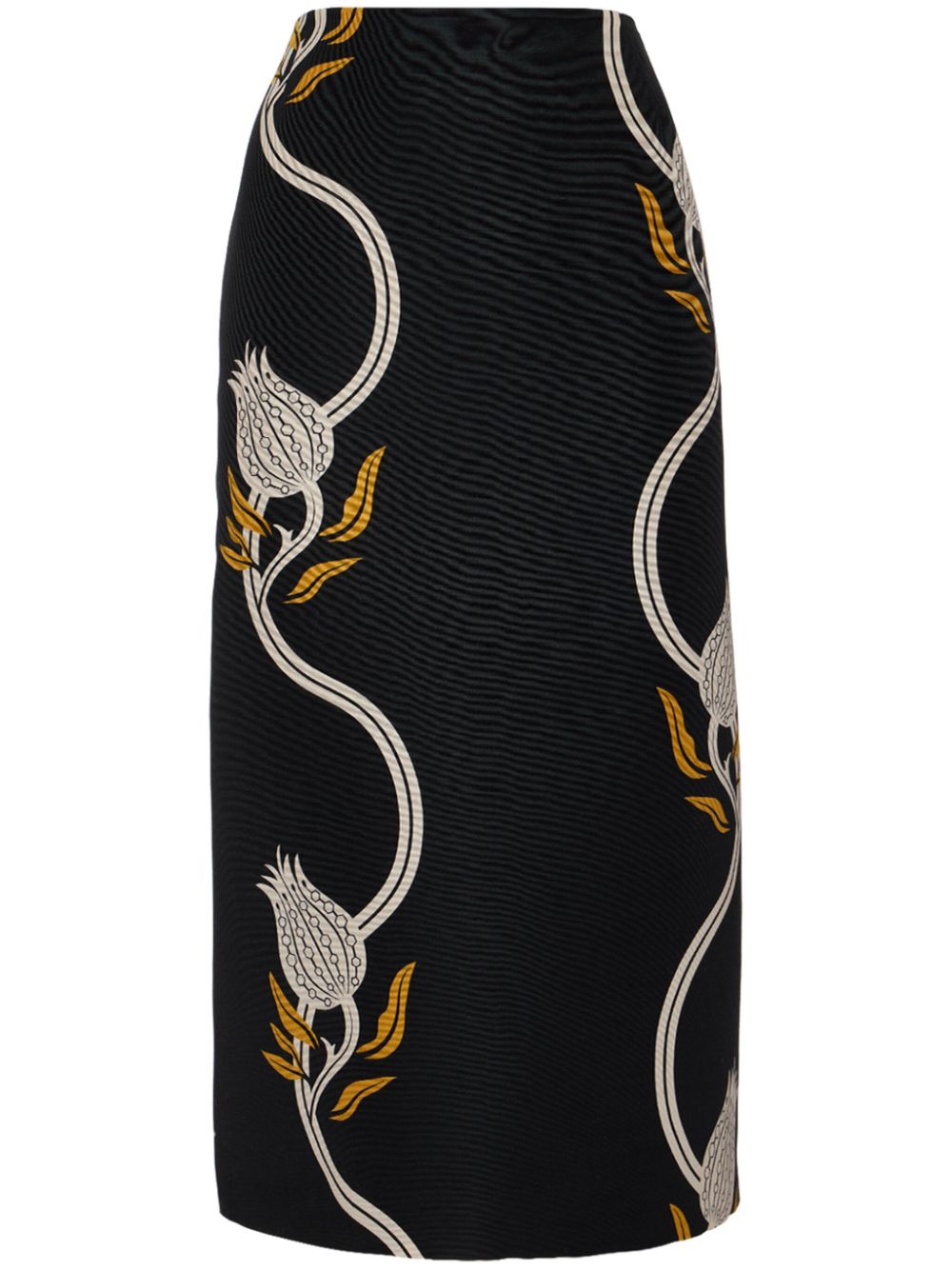 LA DOUBLEJ La DoubleJ Floral Embroidered Pencil Skirt