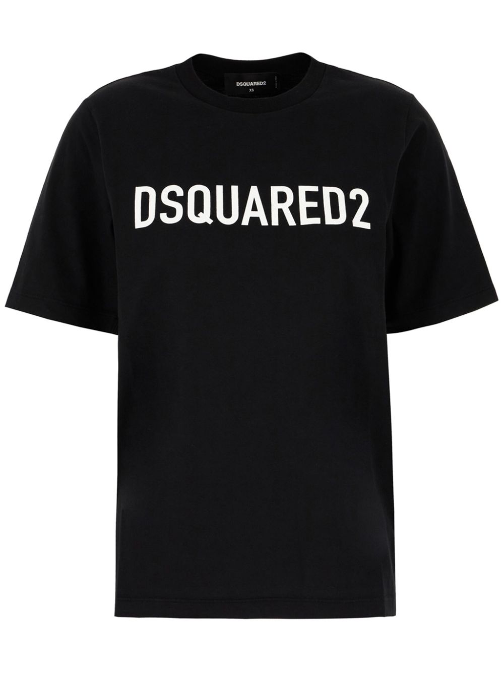 Tシャツ・カットソー DSQUARED2 BLACK COTTON T-SHIRT WITH LOGO 33024406~black_0.jpg