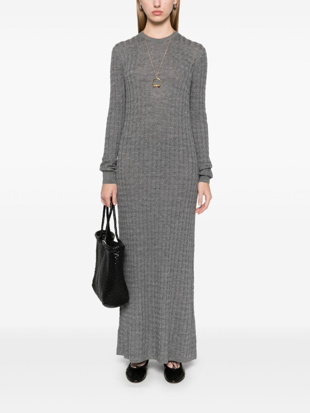 TOTÊME TOTEME Cable-Knit Maxi Dress