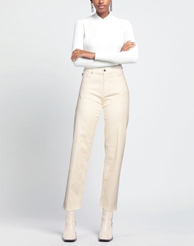 MOSCHINO LOVE MOSCHINO Cream Cotton Jeans