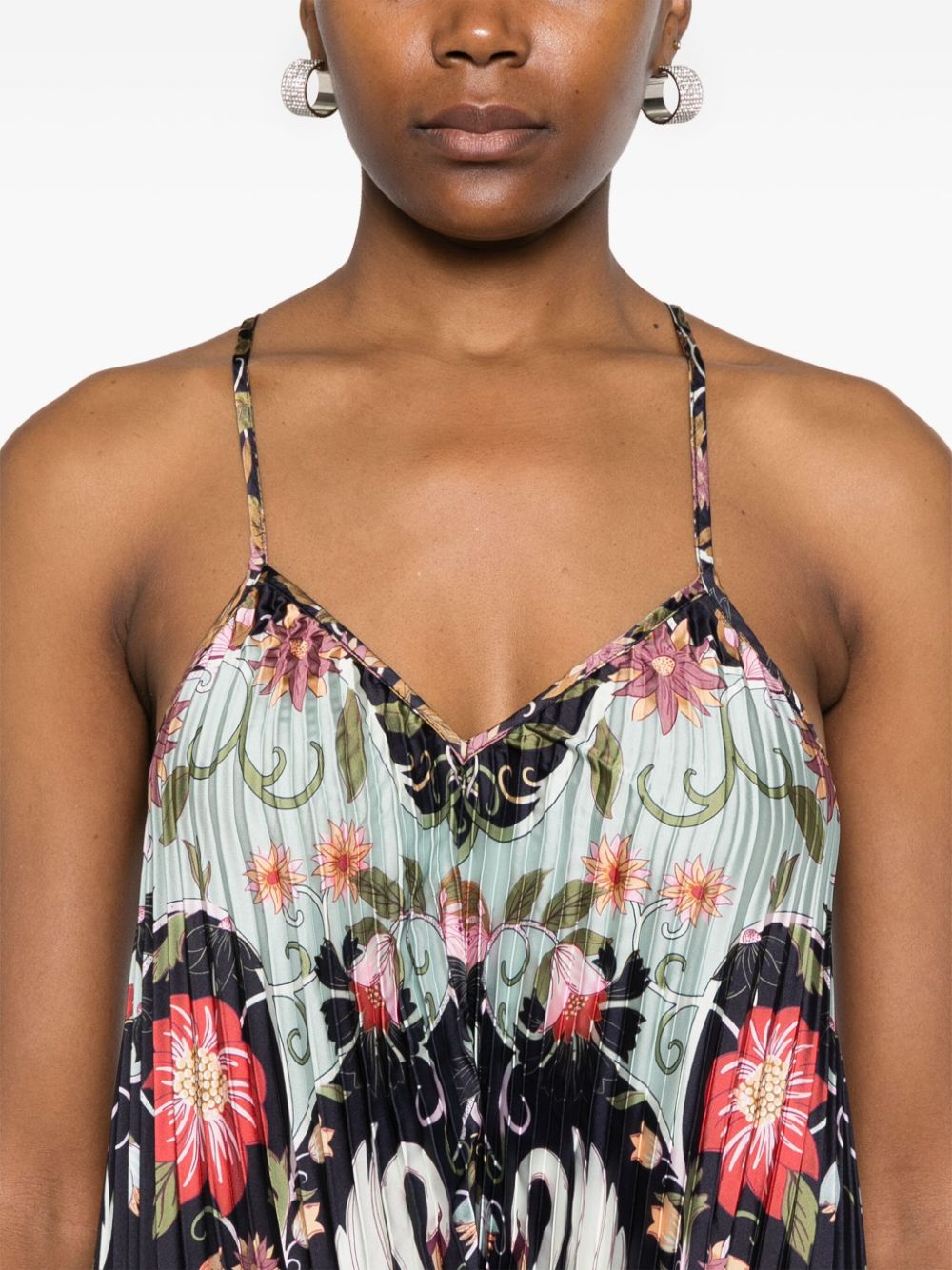 open lace back dress Farm Rio Coconut Tree Flow Dress