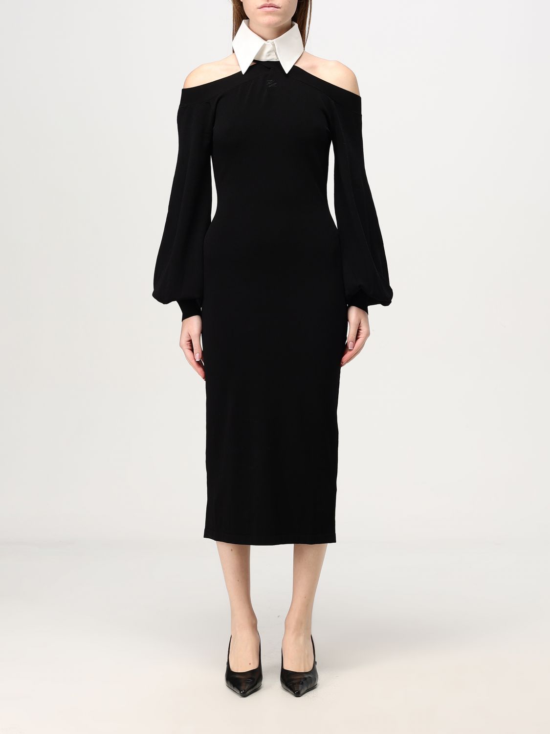 KARL LAGERFELD Karl Lagerfeld Cold Shoulder Dress