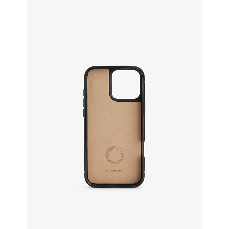Montblanc Sartorial Iphone 16 Pro Max Leather Phone Case - Black