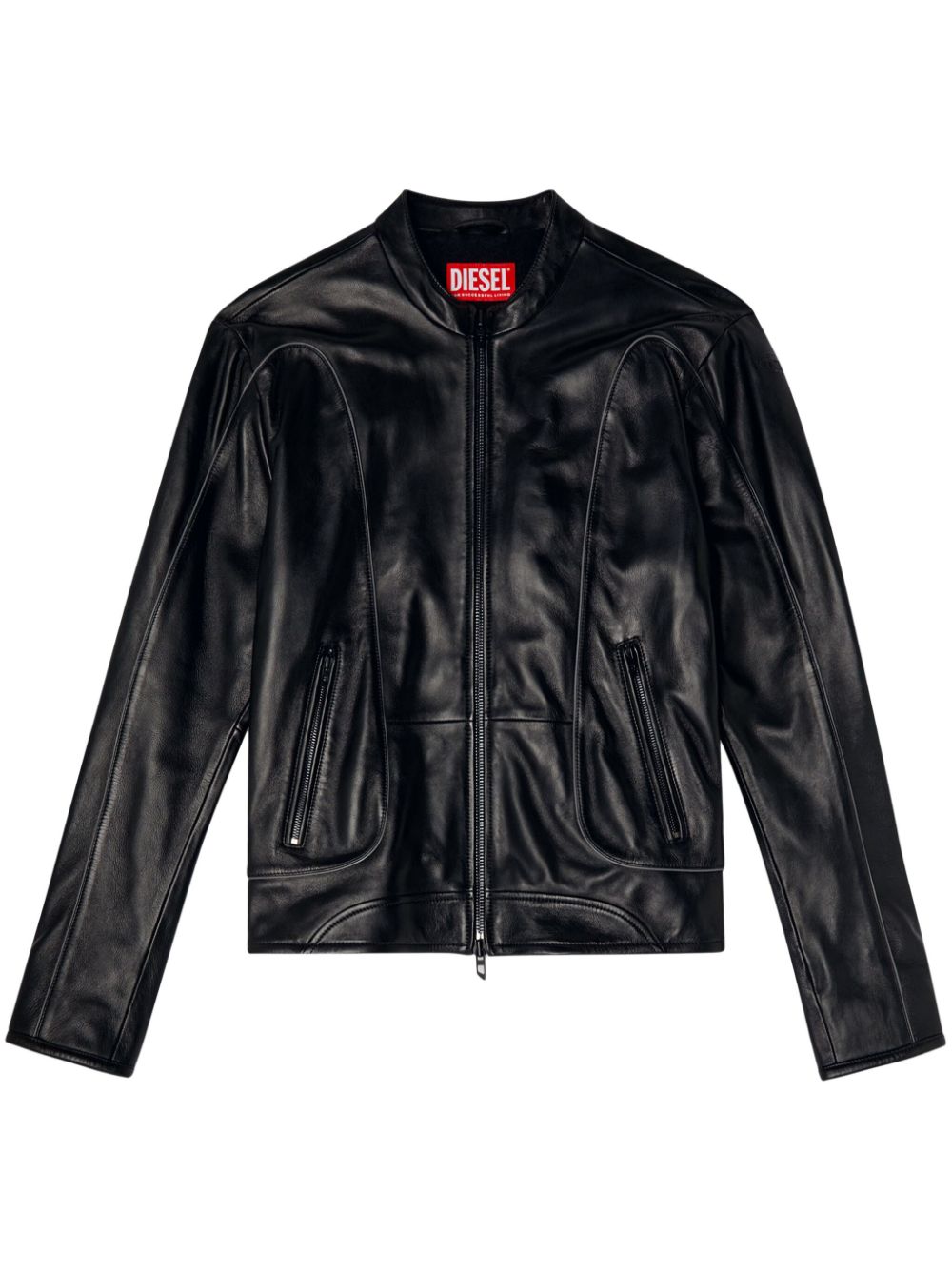 Diesel L-Krixy Leather Jacket - Black | Editorialist