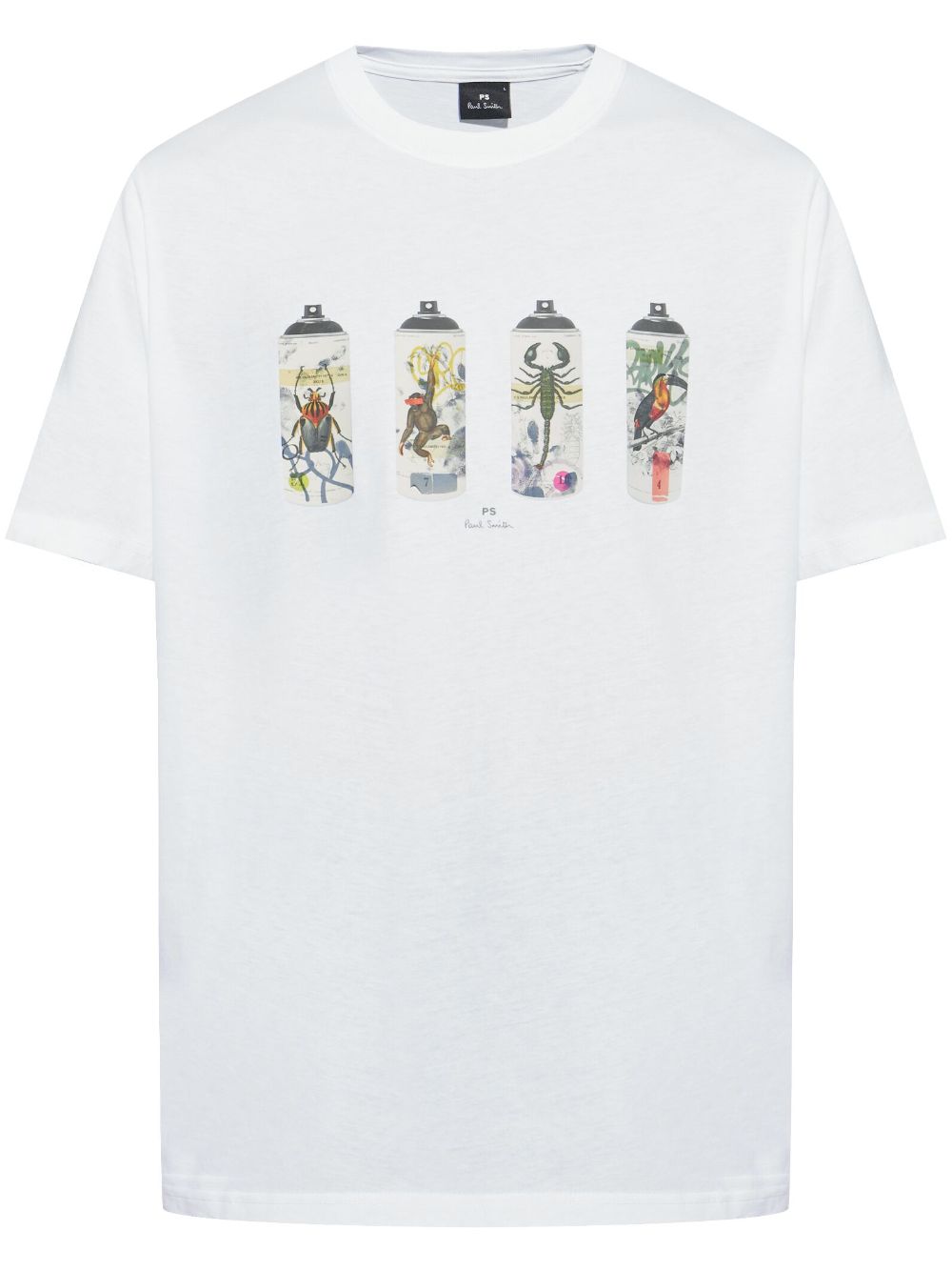 トップス Paul Smith Smith Spray Logo shirt XL Paul Smith Spray Cans-Print T-Shirt In White - 52% Off | Editorialist