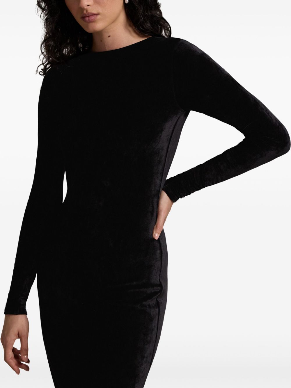 ralph lauren long sleeve velvet dress Lauren Ralph Lauren Women's Twist-Front Velvet Long-Sleeve Dress