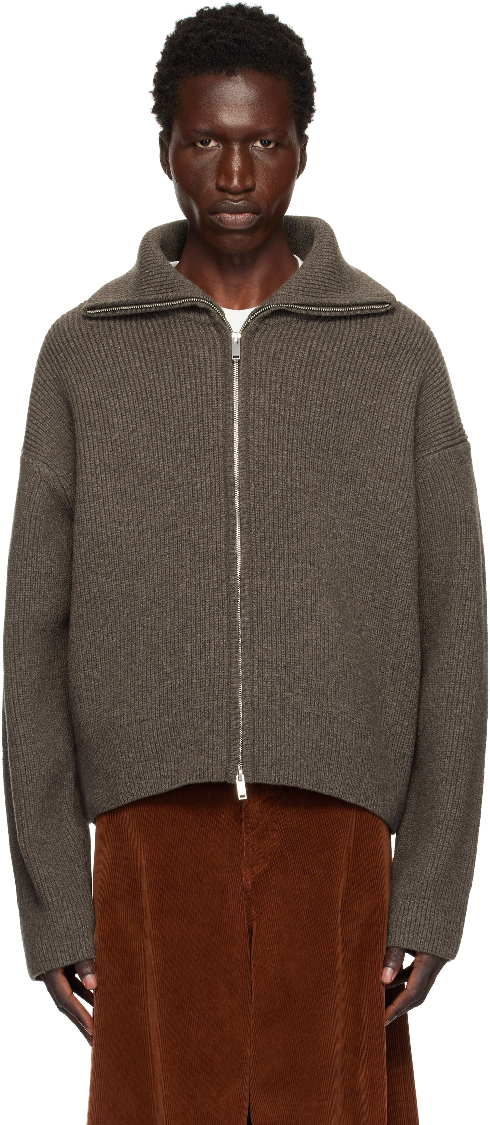 Studio Nicholson Sandos Knit Sweater - Mole | Editorialist