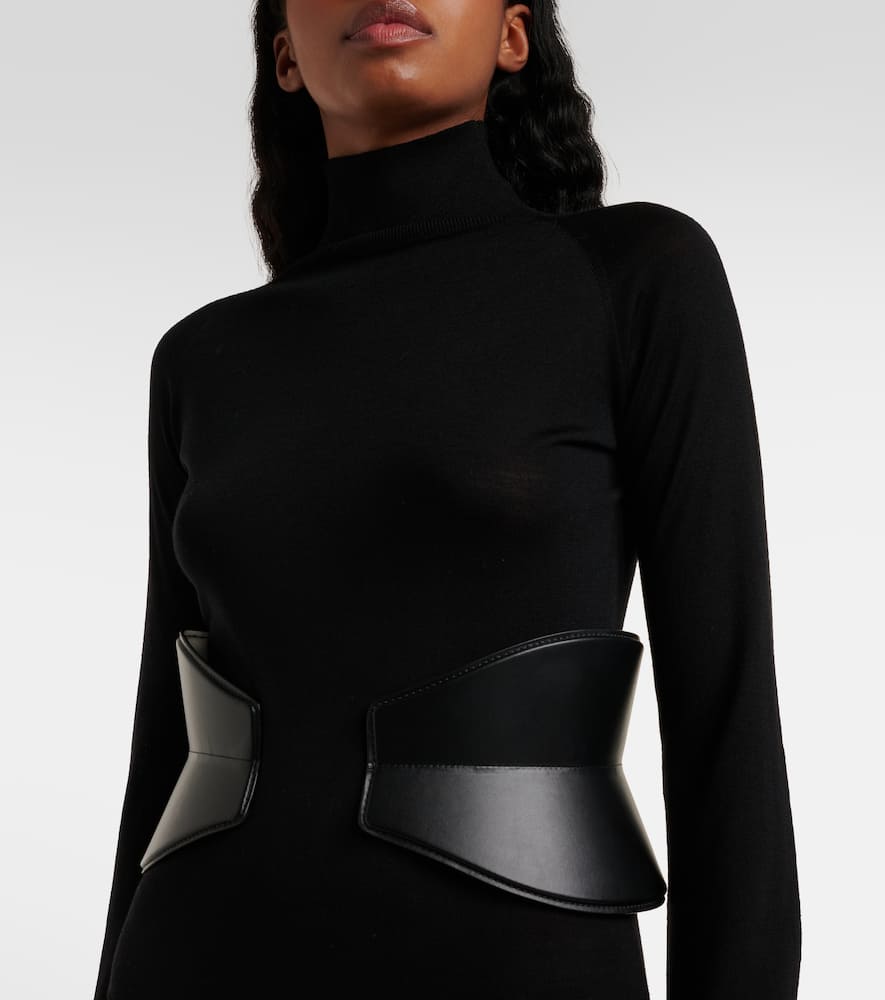 ALAÏA Alaïa Wide Leather Flex Belt