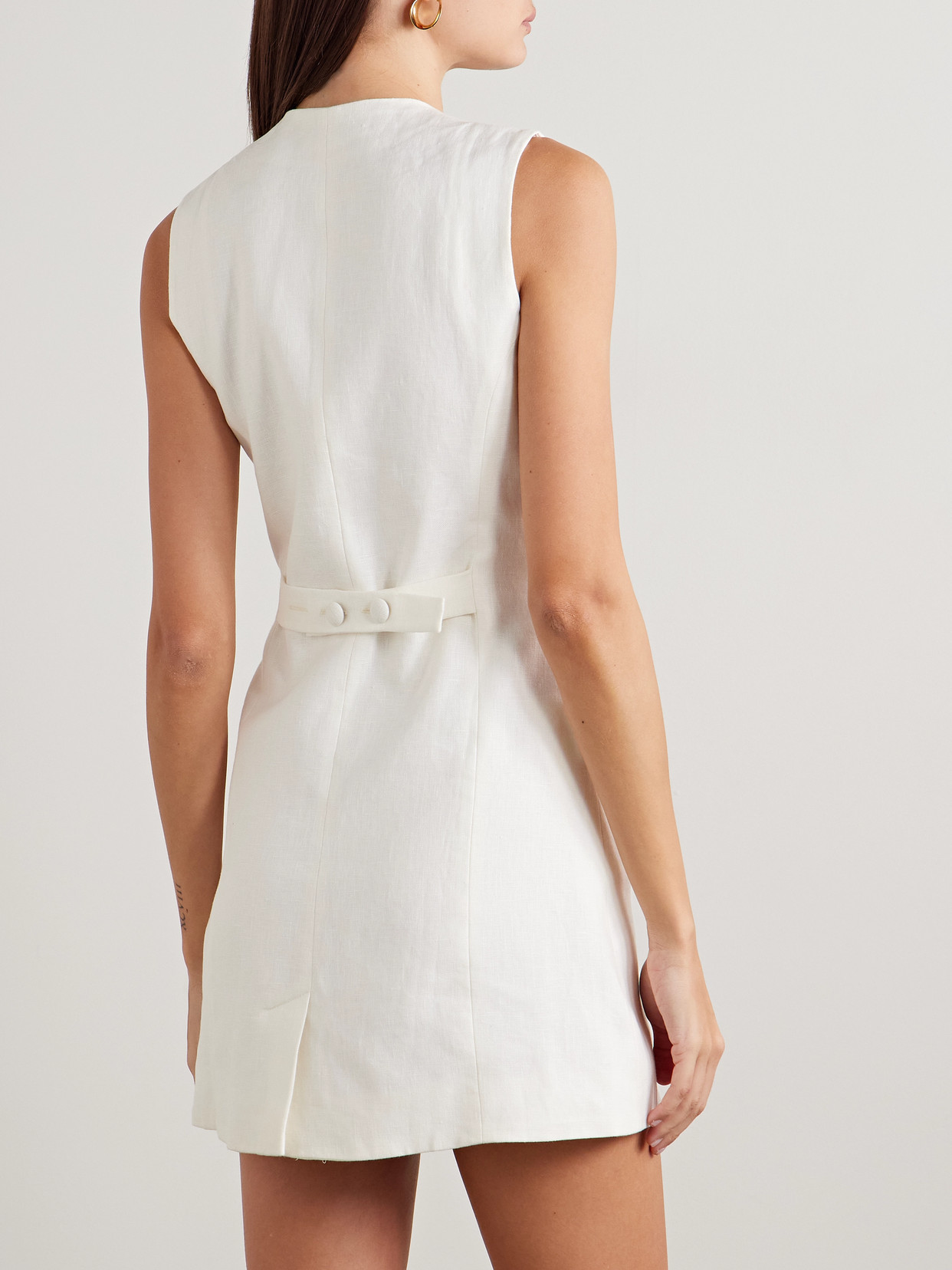 Faithfull The Brand Jane Linen Mini Dress - White - 30% Off | Editorialist