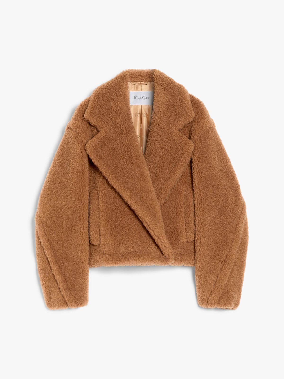 Max Mara Cropped Teddy Bear Icon Coat - Camel - 50% Off