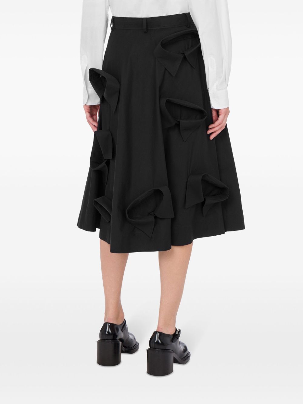 MOSCHINO Moschino Collar-Appliqué Midi Skirt
