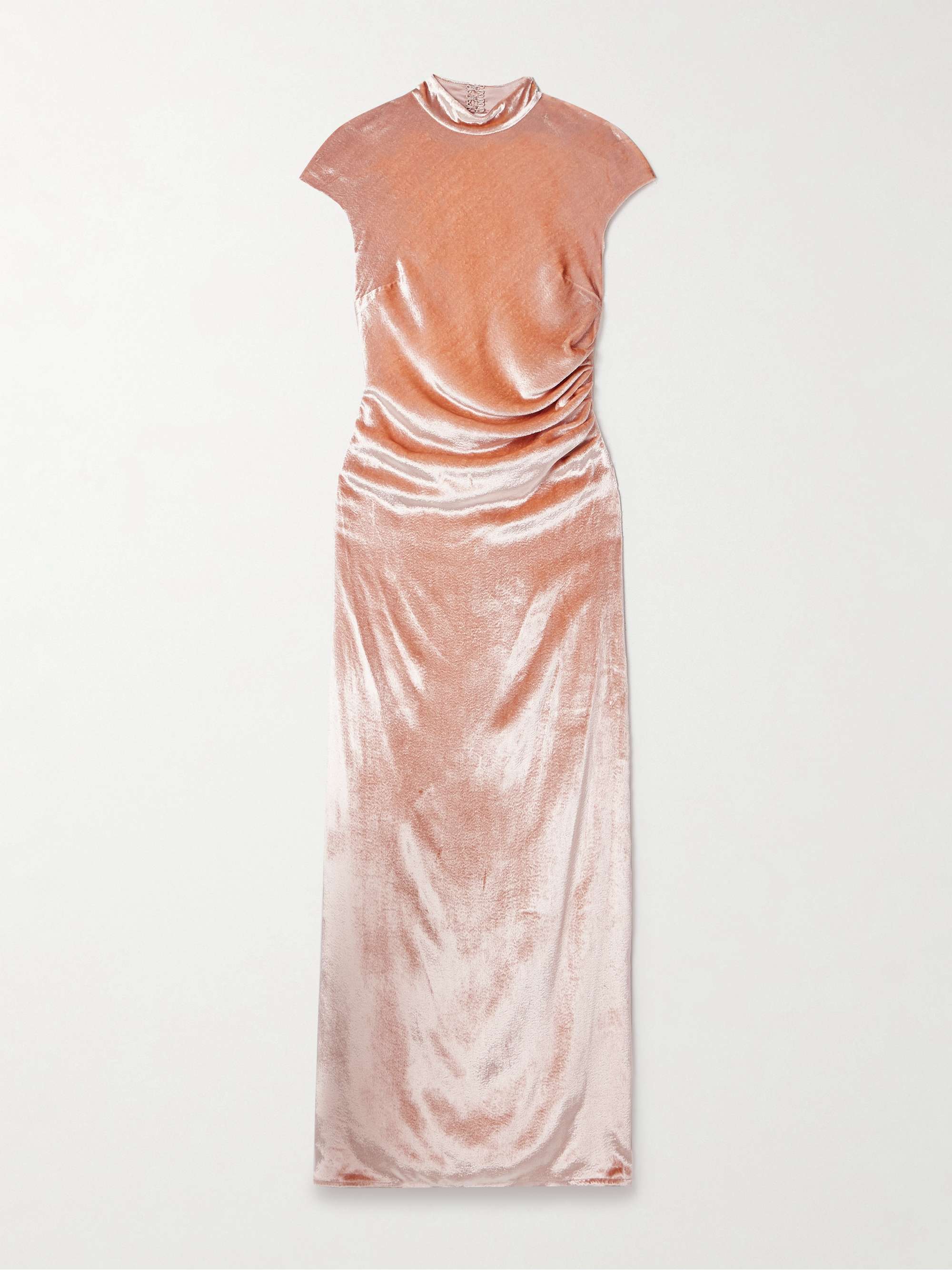 Staud Tina Velvet Gown - Pink - 60% Off | Editorialist