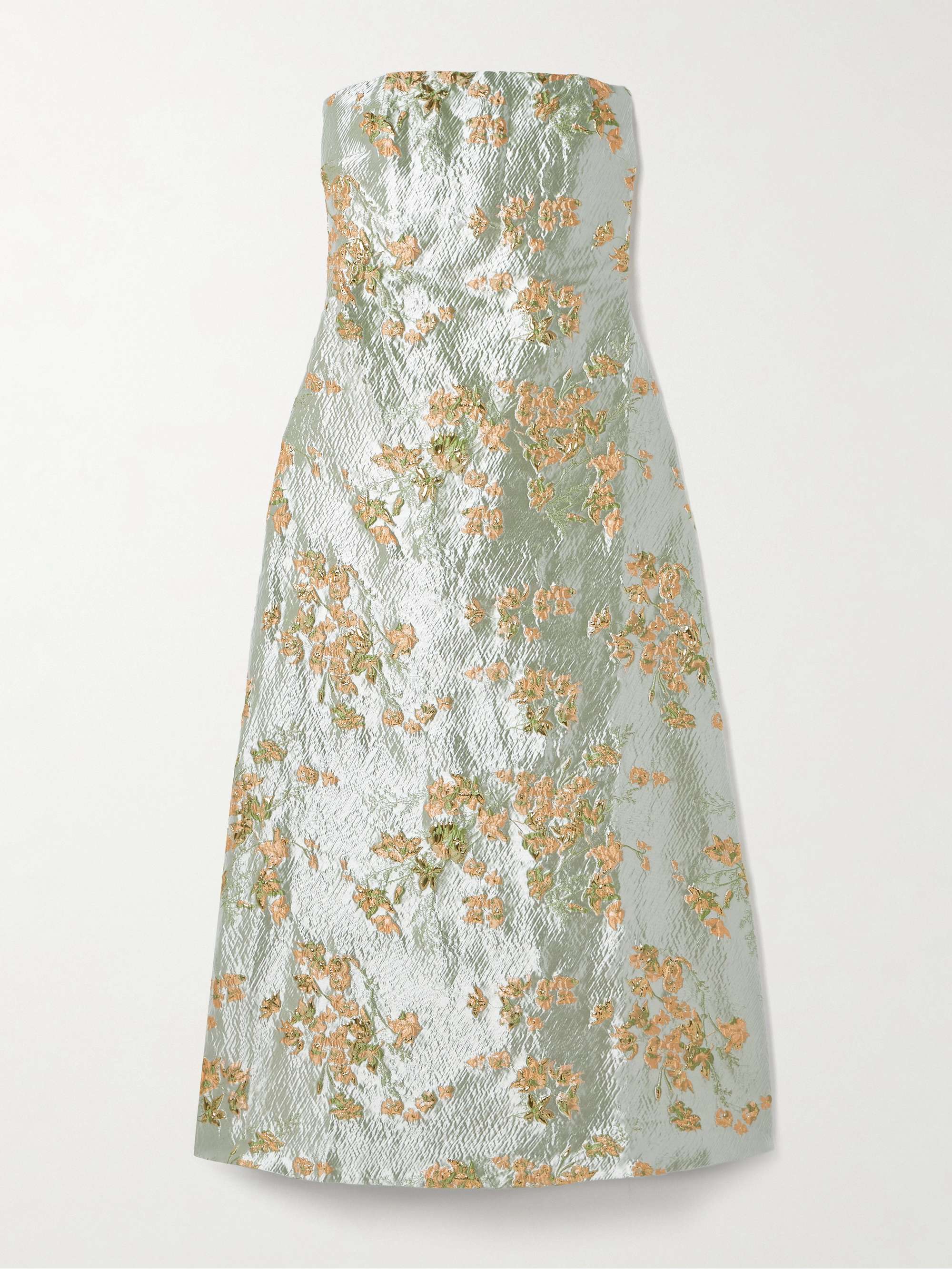 staud metallic dress STAUD Kennedy Metallic Midi Dress