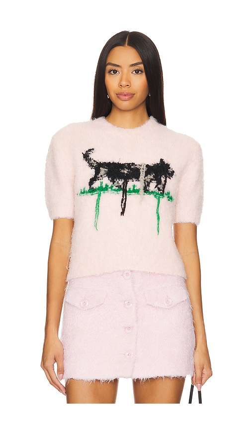 Yuhan Wang Cat Intarsia Top In Pink - 55% Off | Editorialist