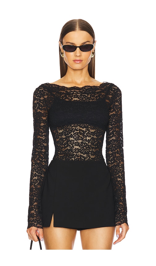 L'ACADEMIE L'Academie Hollis Sheer Lace Top