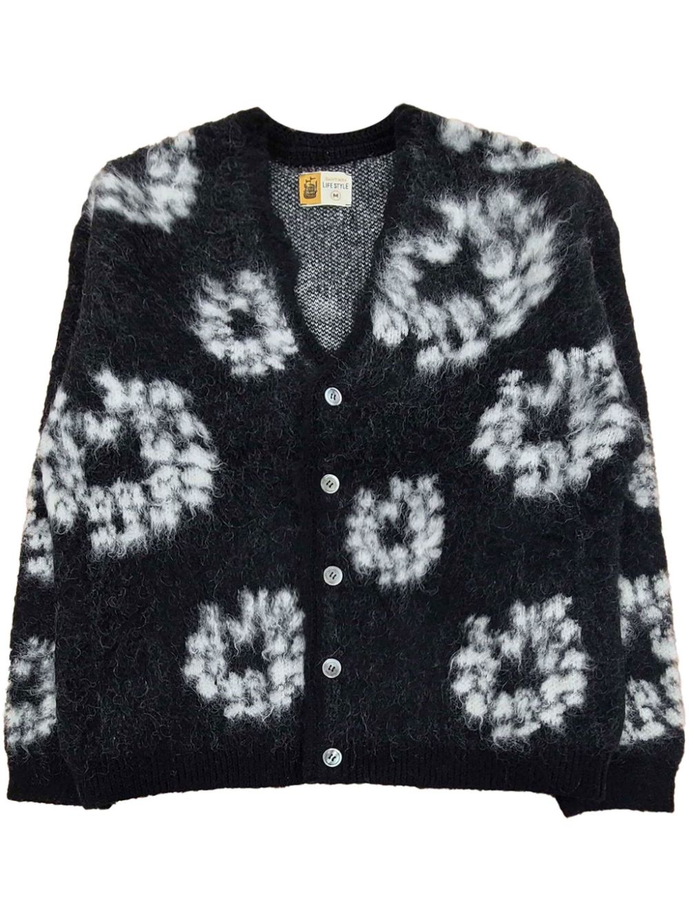 Denim Tears X Stussy Playing Card Suits Cardigan - Black
