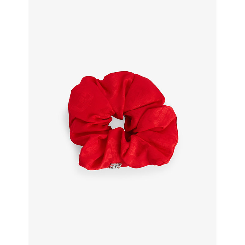 Givenchy 4g Liquis Oversized Silk-Jacquard Scrunchie In  display picture 1
