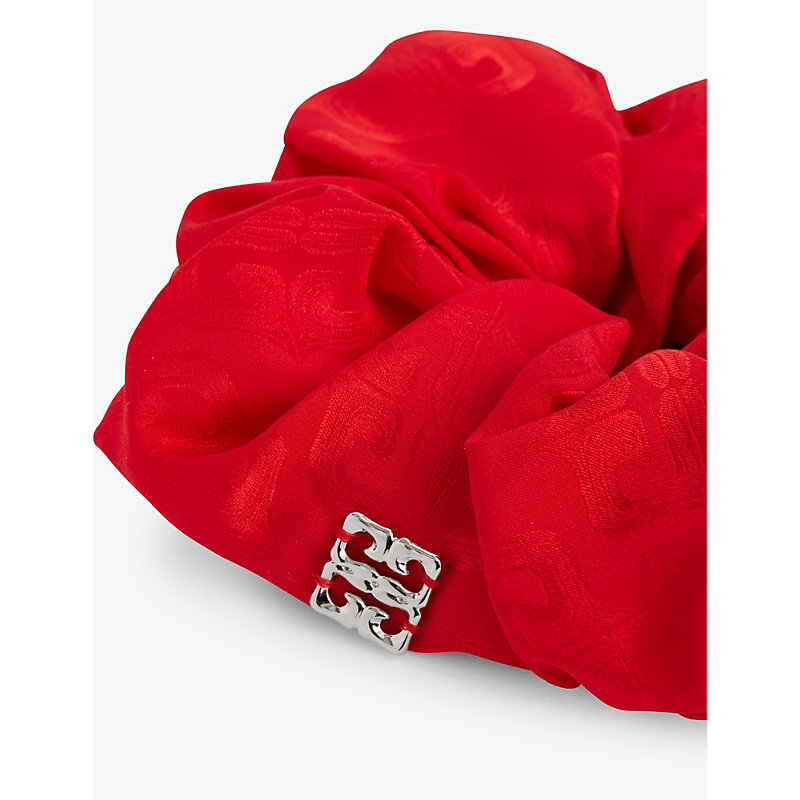 Givenchy 4g Liquis Oversized Silk-Jacquard Scrunchie In  display picture 1