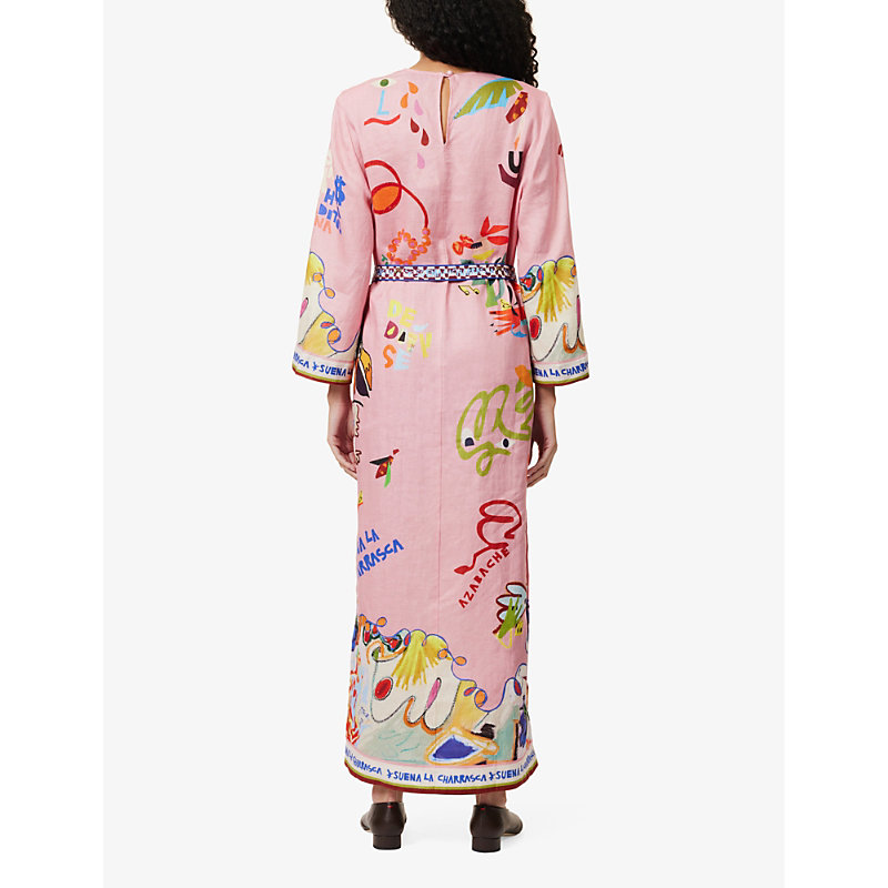 Alemais AlMais La Charrasaca Linen Midi Dress In Multi - 50% Off |  Editorialist
