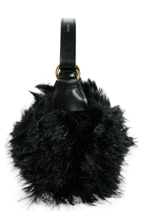 Sacai Small Faux Fur Bag In Black - 40% Off | Editorialist