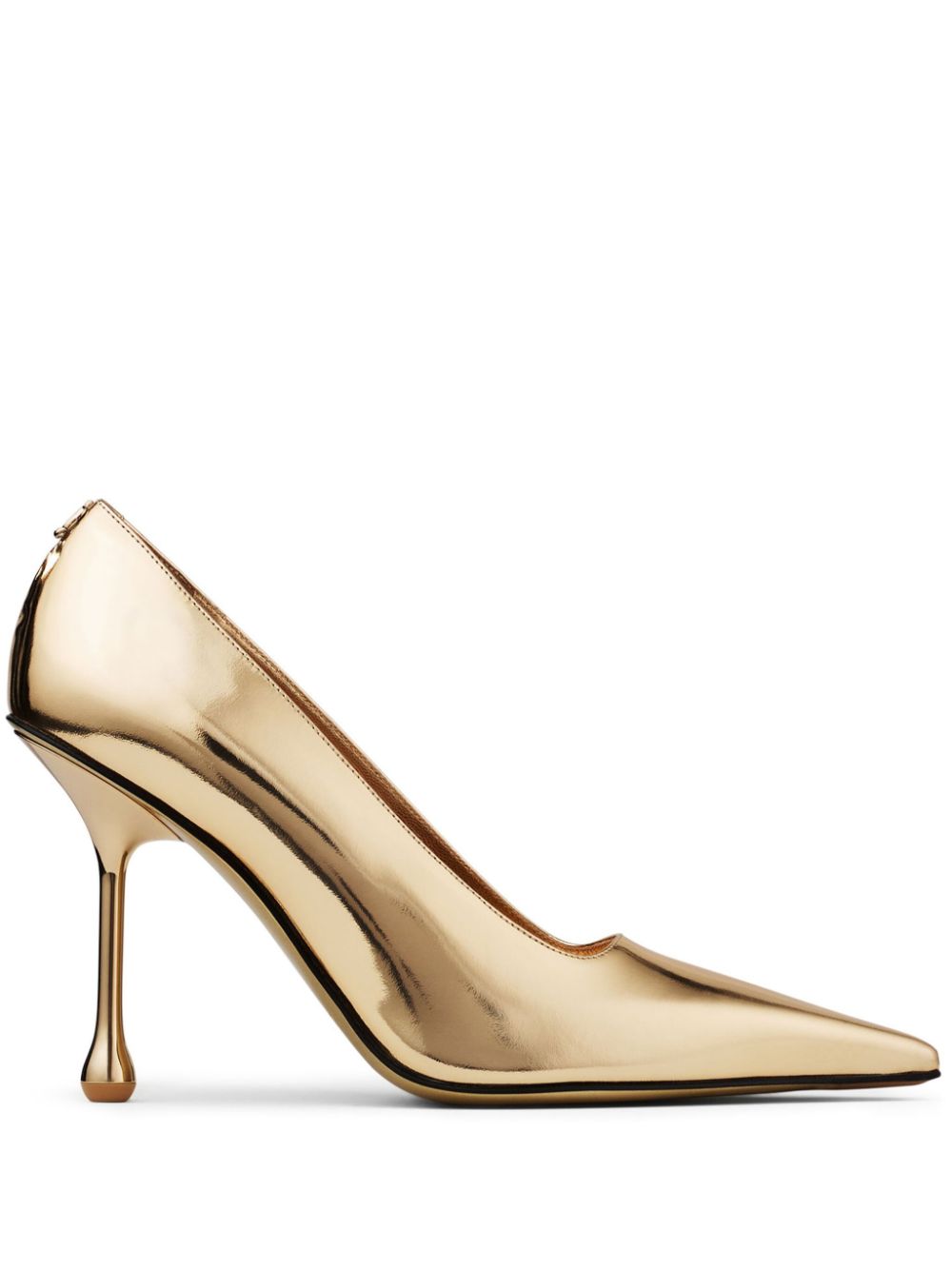 JIMMY CHOO ゴールド ハイヒール Jimmy Choo Ixia 95 Pumps - Gold - 50% Off | Editorialist