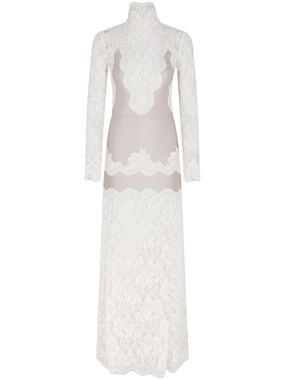PACO RABANNE Rabanne Lace Jersey Maxi Dress