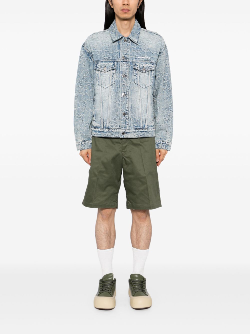 A BATHING APE A BATHING APE® Logo-Embroidered Denim Jacket
