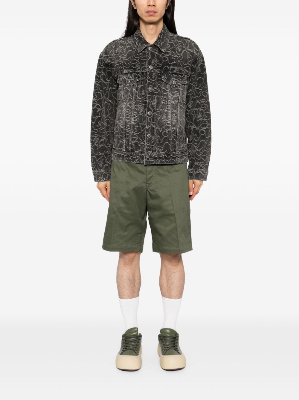A BATHING APE A BATHING APE® Logo-Embroidered Denim Jacket