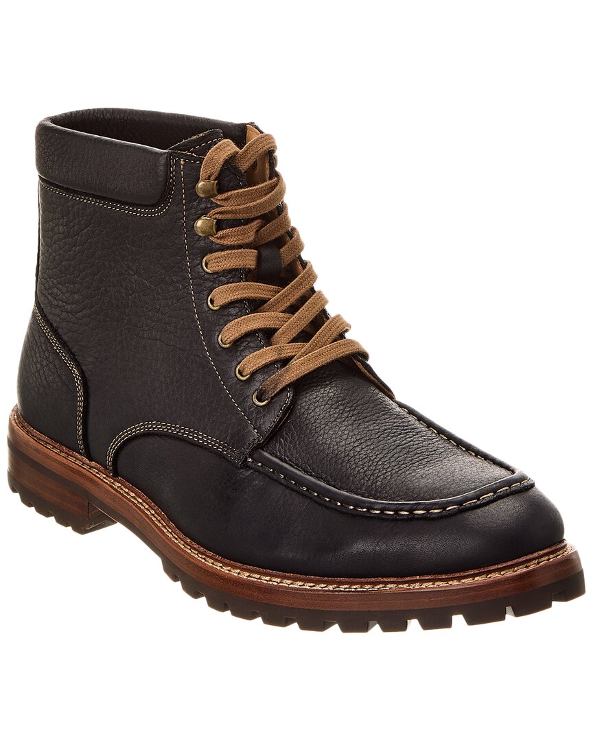 Curatore Apron Toe Leather Boot In Black - 68% Off  display picture 1