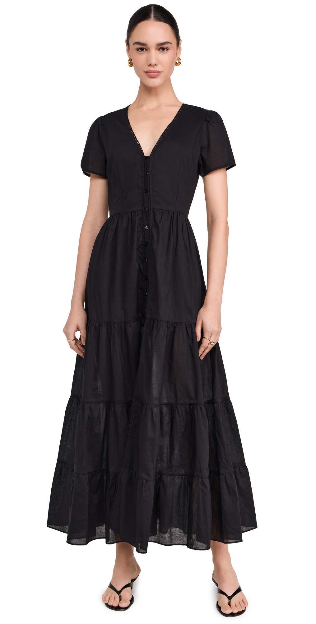 PLAYA LUCILA Button Maxi Dress