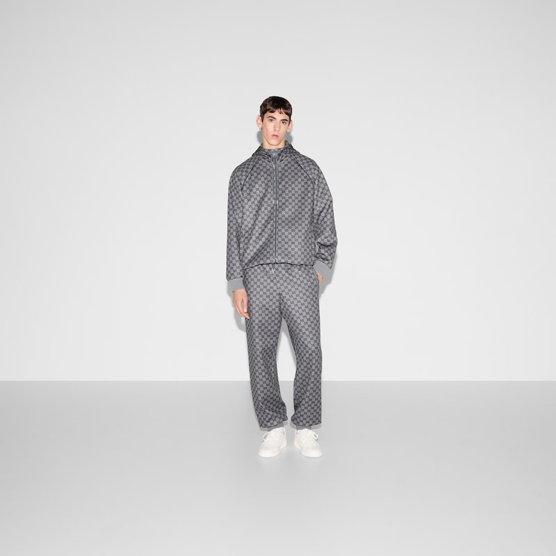 Gucci Gg Neoprene Zip Jacket - Grey | Editorialist