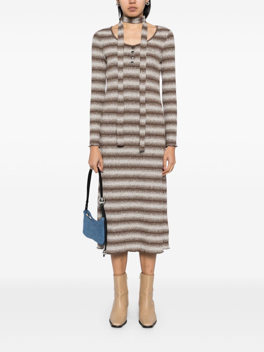 TOUT A COUP tout a coup Striped Knit Dress