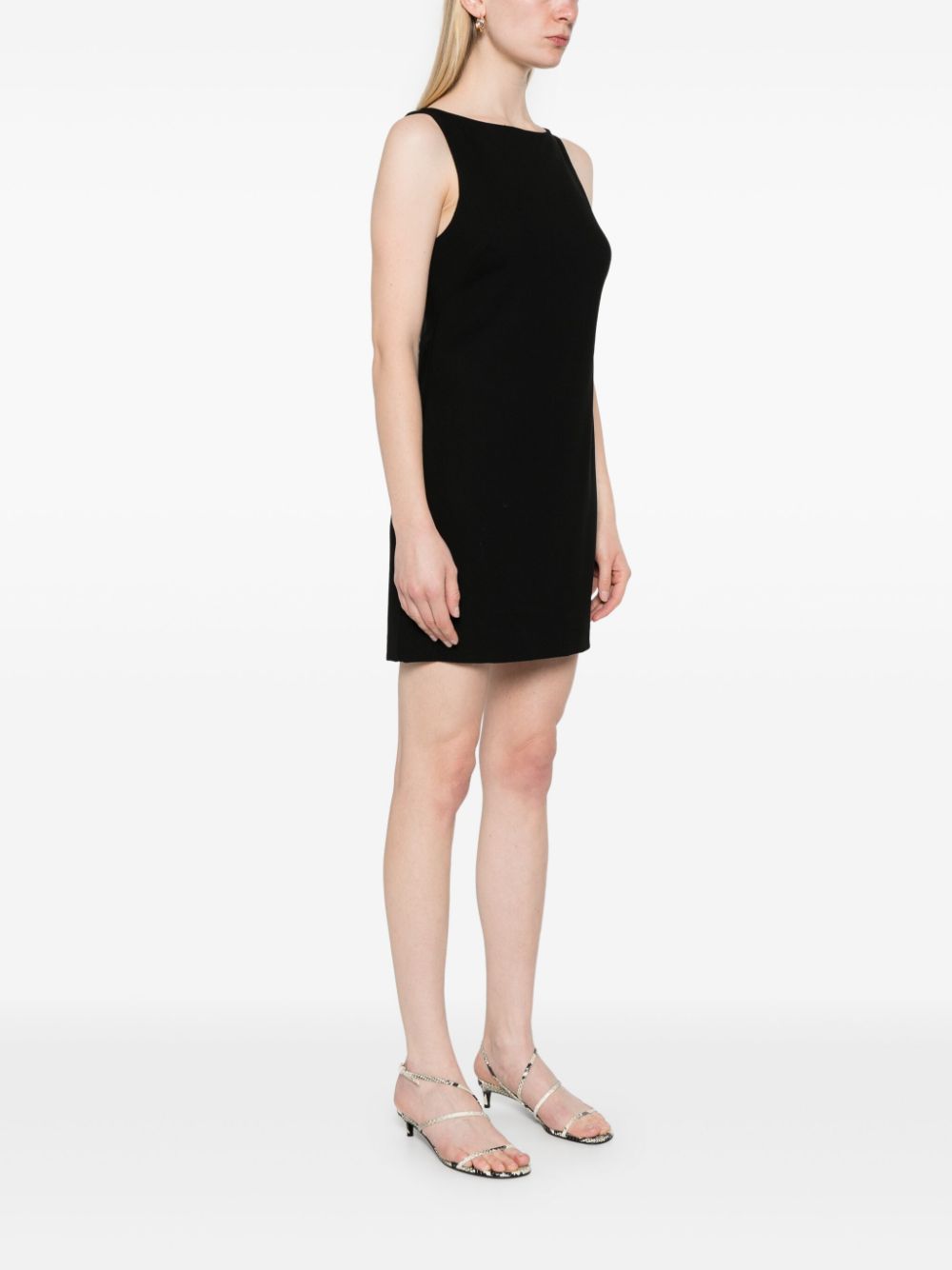 Matteau Crepe Shift Mini Dress In Black - 81% Off | Editorialist