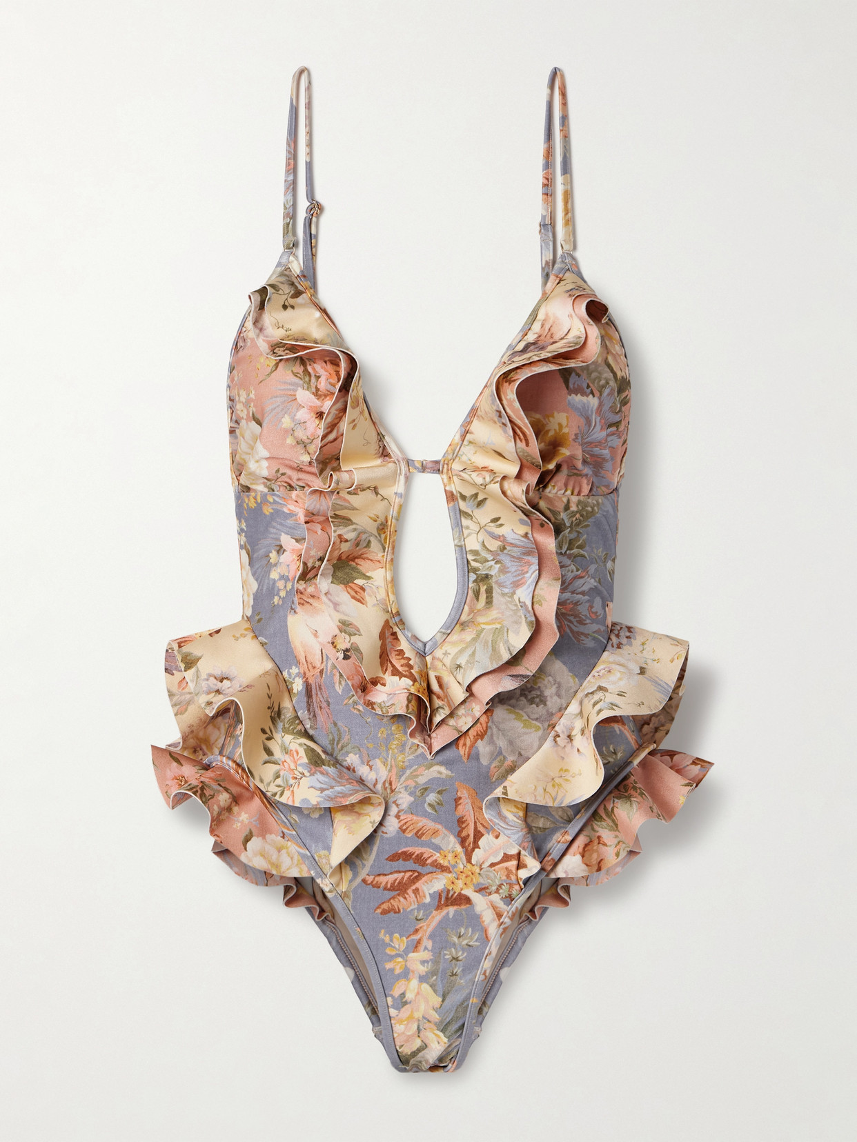 Zimmermann Tallow Floral-Print Swimsuit In Multi - 40% Off Zimmermann Tallow Floral-Print Swimsuit In Multi - 40% Off