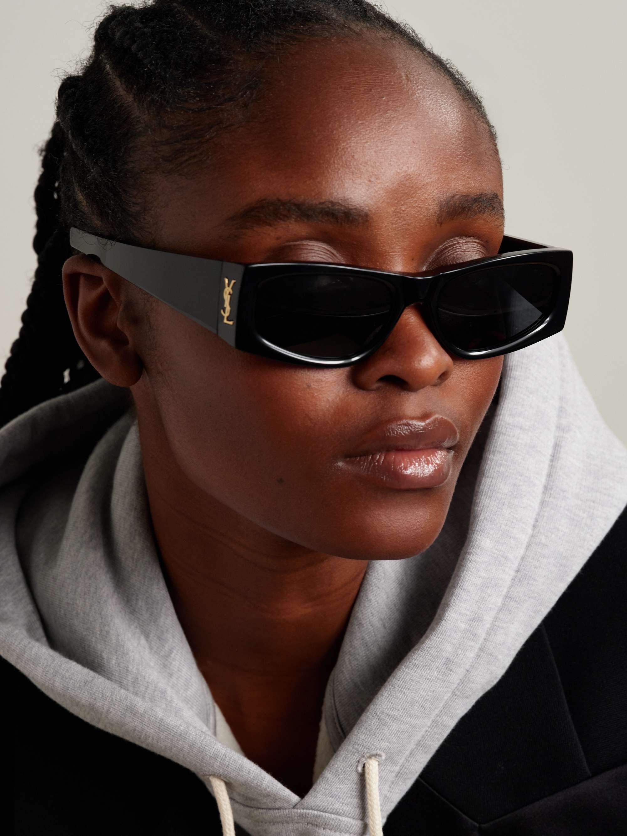 Saint Laurent Square-Frame Sunglasses - Black | Editorialist