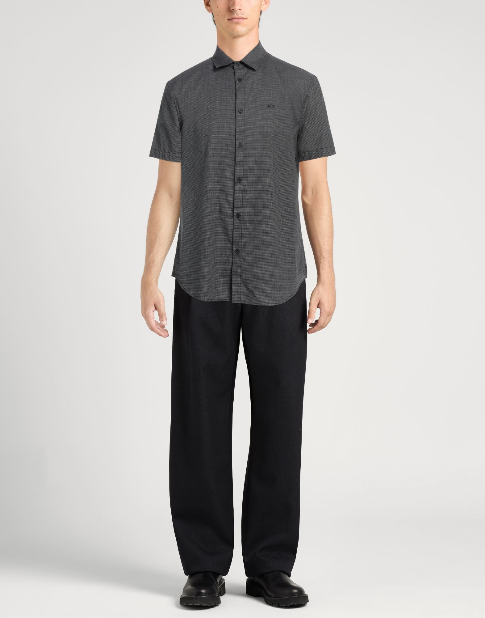 ARMANI EXCHANGE man shirt black size s cotton