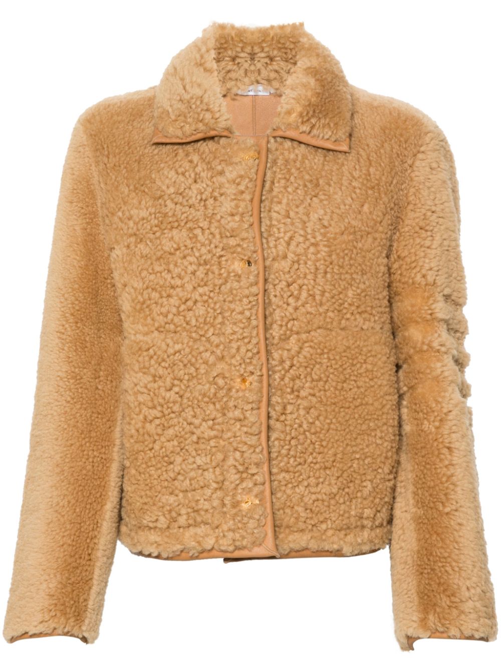 THOM BROWNE Thom Browne Button-Up Shearling Jacket