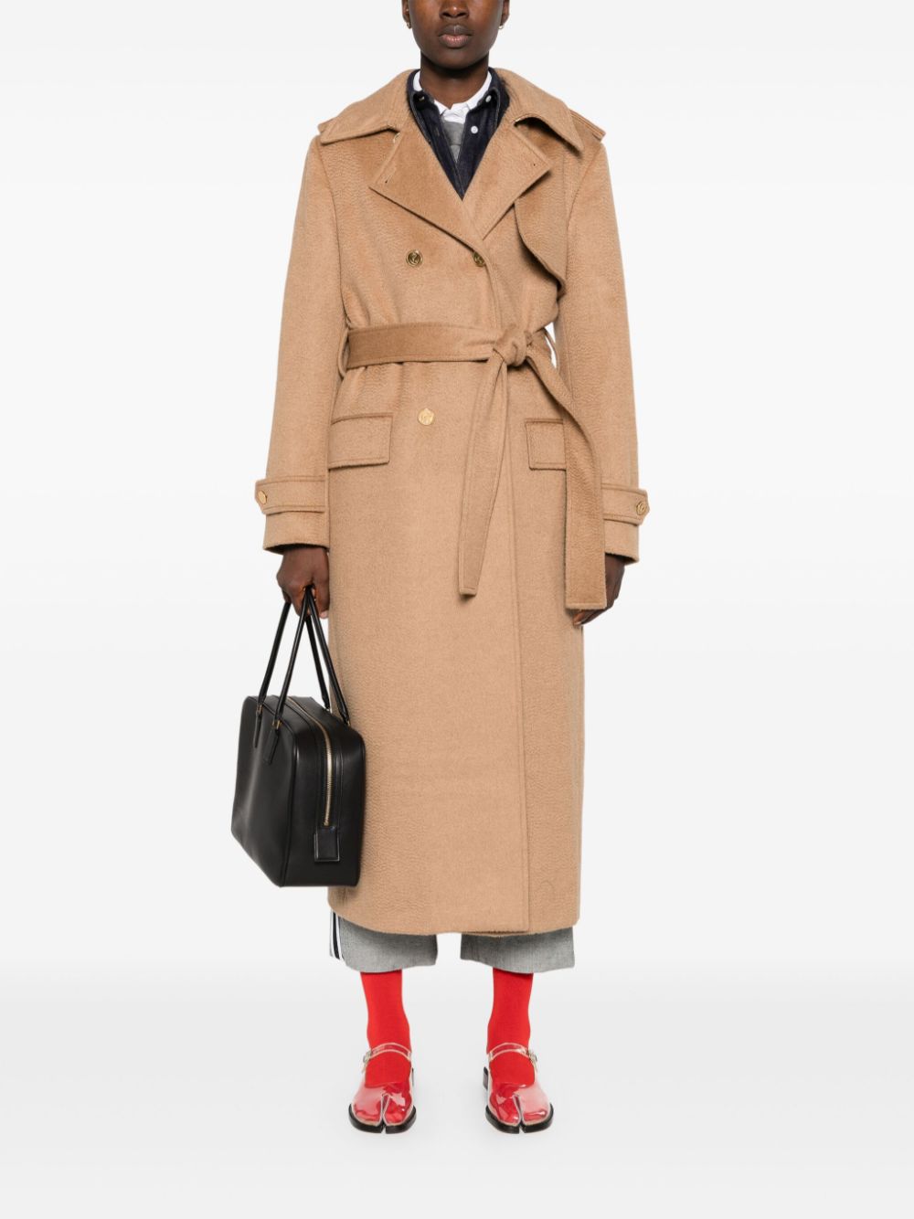 THOM BROWNE Thom Browne Double-Breasted Belted Coat