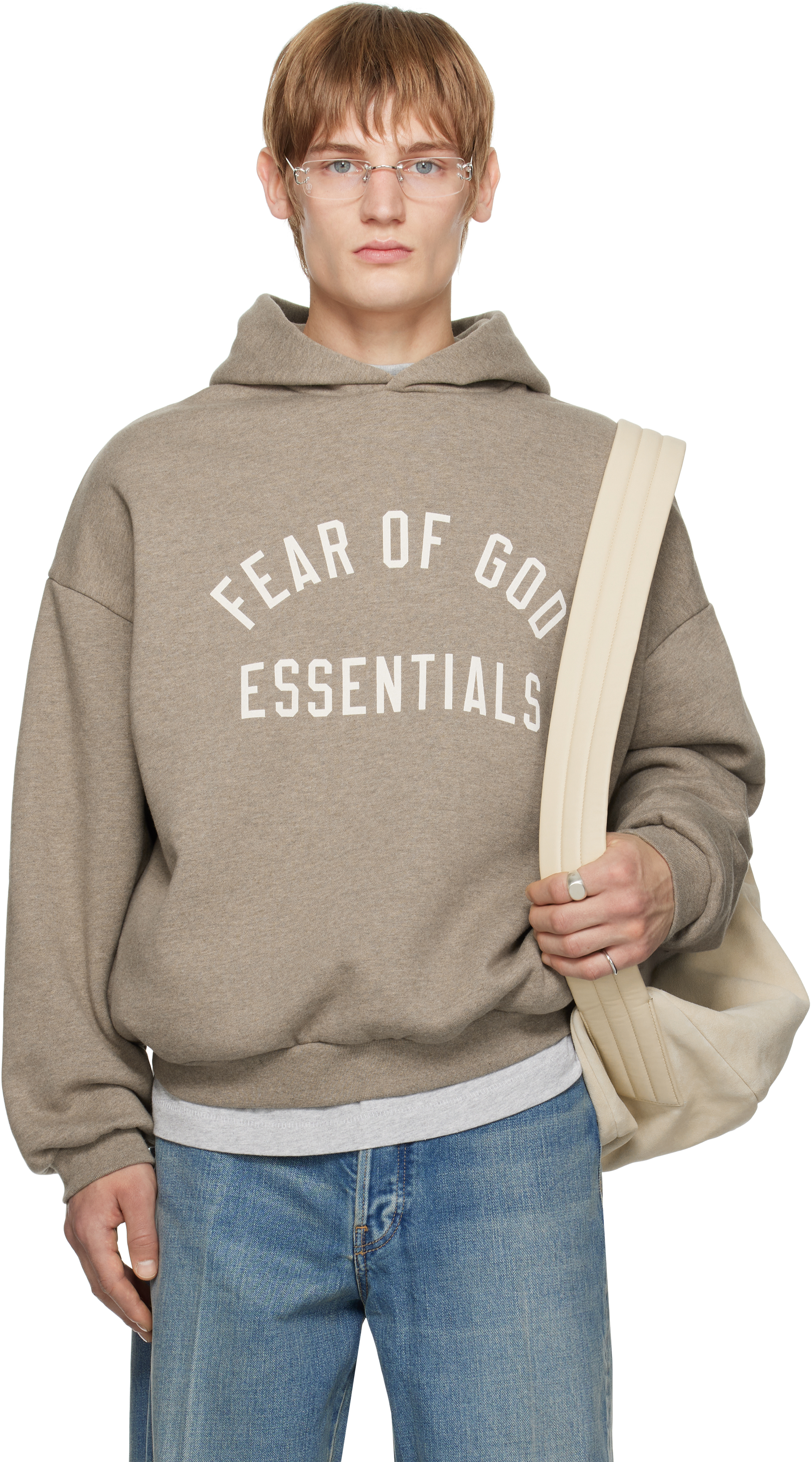Fear Of God Gray Fleece Hoodie - Heather Gray | Editorialist