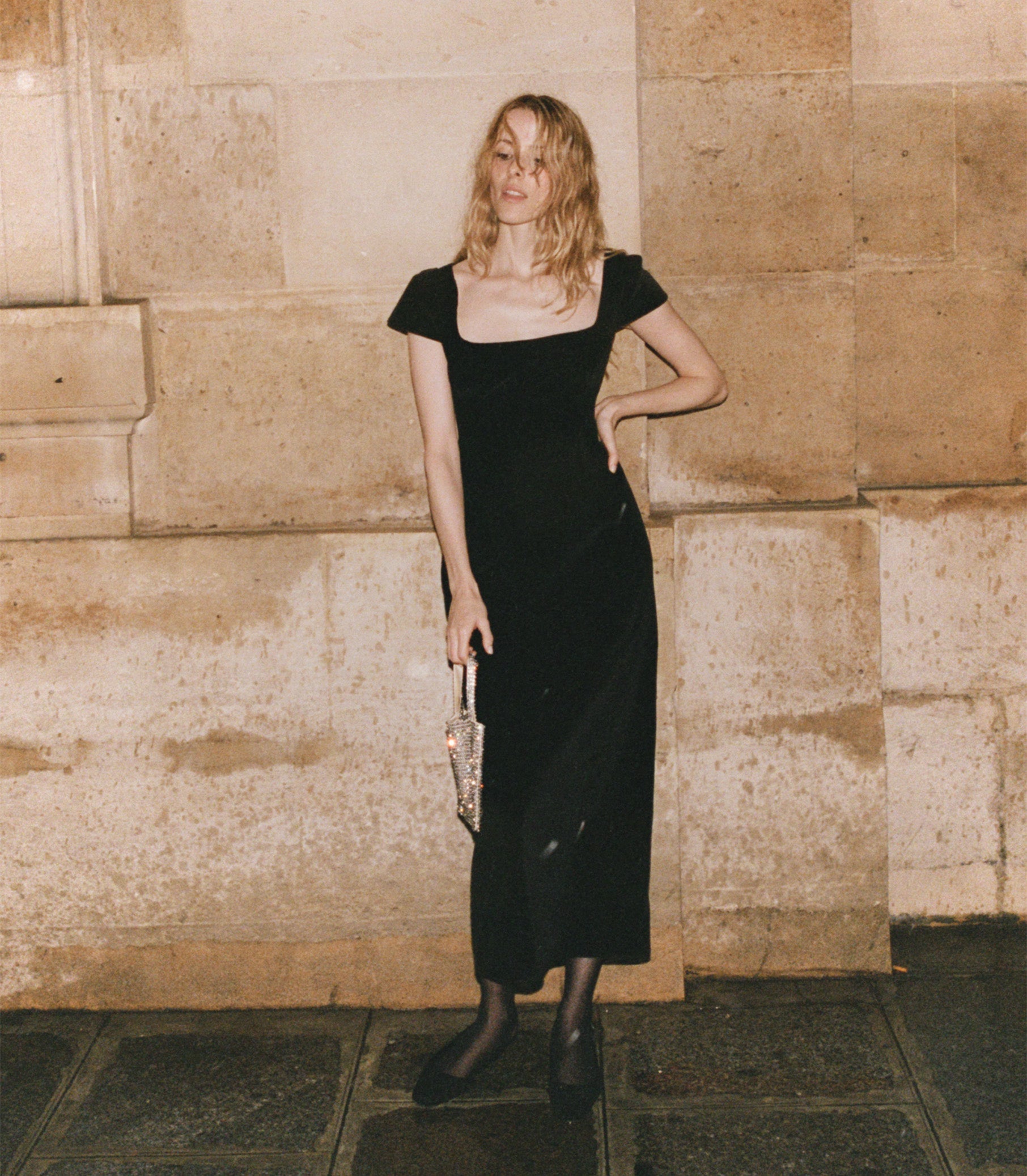 DEn Cesarina Midi Dress - Black | Editorialist