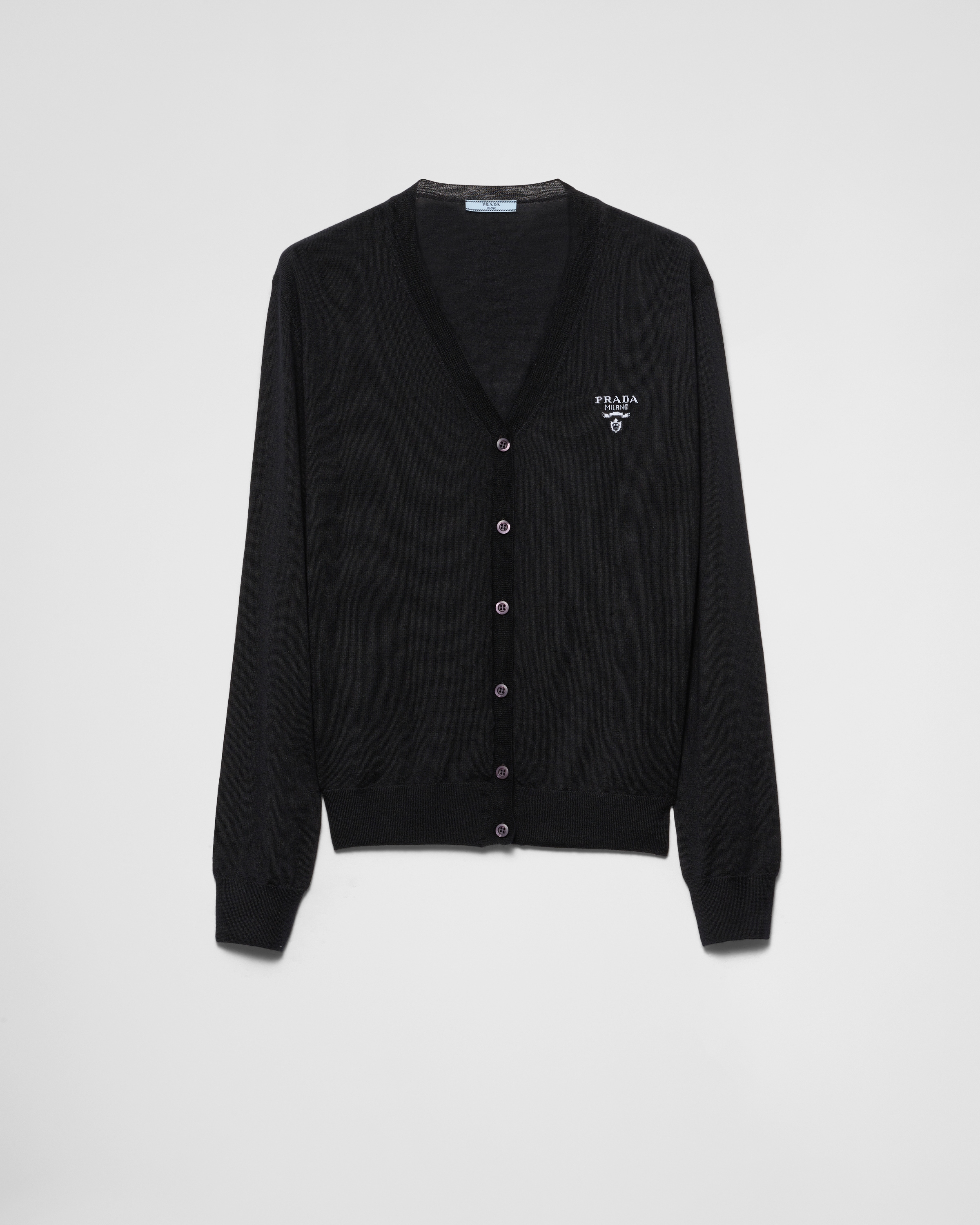 Prada Cashmere Cardigan - Black | Editorialist